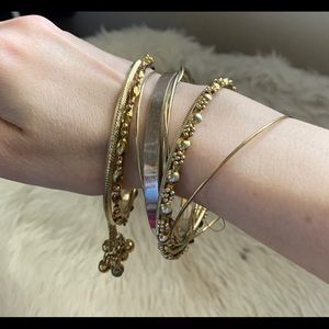 Jewelry | 14k Gold Nail Bangle Bracelet | Poshmark